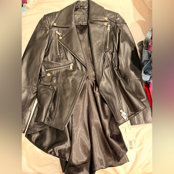 Aria | Jackets & Coats | Aria Black Leather Moto Jacket | Poshmark